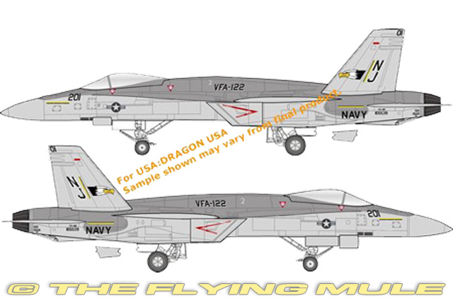 Dragon Models 50070 - F/A-18 Hornet Diecast Model, USN VFA-122 Flying Eagles, NJ201