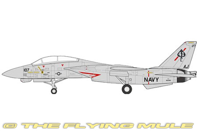 Dragon Models 50130 - F-14 Tomcat Diecast Model, USN VF-41 Black Aces ...