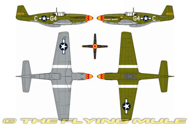 Dragon Models 50282 - P-51 Mustang Diecast Model, "Nooky Booky", Kit Carson