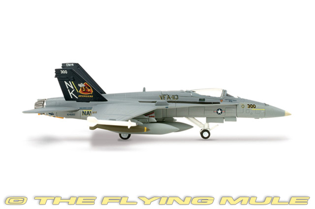 Herpa 552981 - F/A-18 Hornet Diecast Model, USN VFA-113 Stingers, NK300 ...