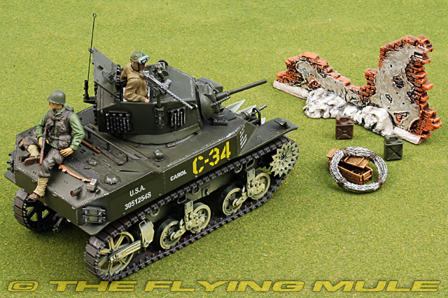Unimax 81004 - M5 Stuart Diecast Model, US Army, "Carol", Normandy, France